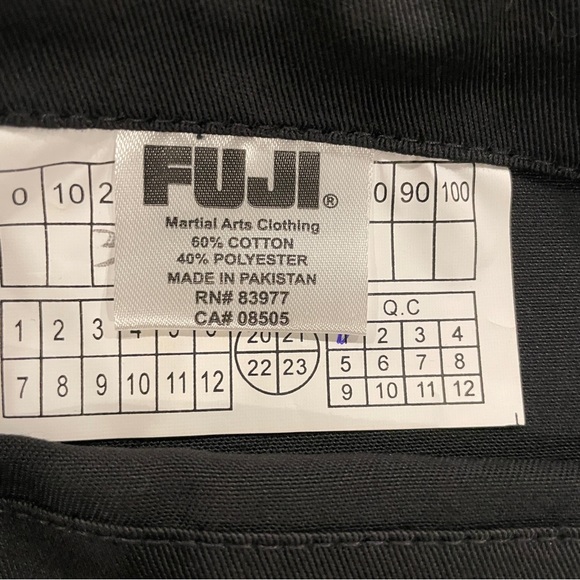 FUJI | Pants | Fuji Bjj Gi Pants Black Cotton Size Ao | Poshmark